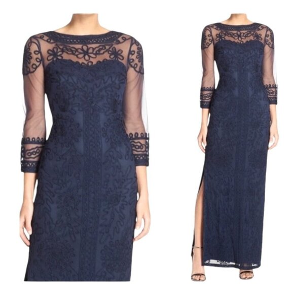 JS Collections | Dresses | Js Collections Dress Women Medium Navy Blue ...